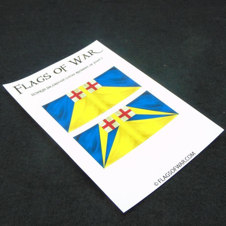 28mm, Flags of War, ECW: Royalist Flags of Sir Grevase Lucas Regiment ...