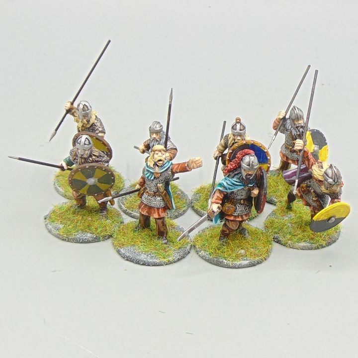Grade C - Footsore Miniatures - Dark Ages - Armoured Early Saxon Warriors