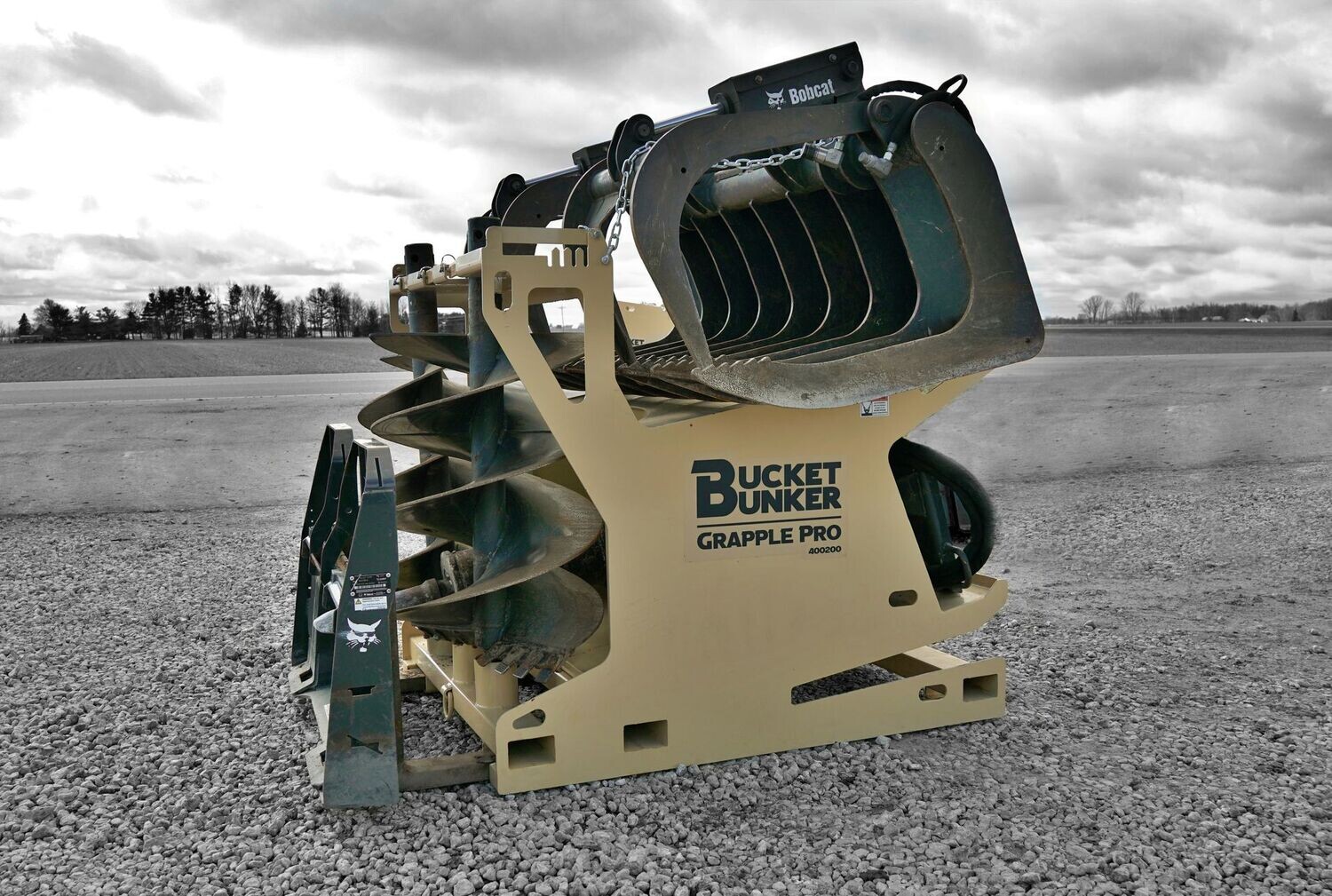 Skid Steer Attachment Rack Bucket Bunker Auger MINI