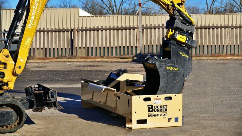 Mini-EX 2T Attachment Rack by Bucket Bunker™