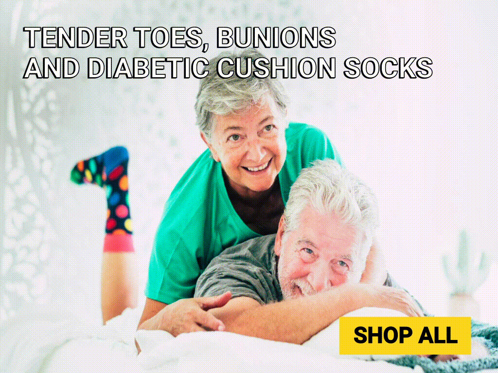 Tender toes, bunions and diabetic cushion silicone socks