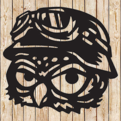 Owl Biker Helmet Vector Cutting File