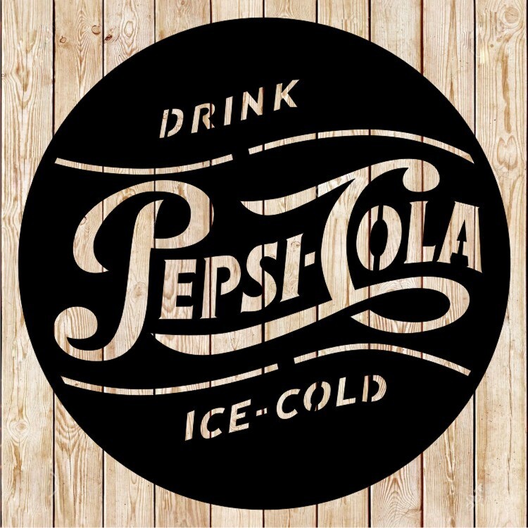 Drink Pepsi Cola round Sign cutting file