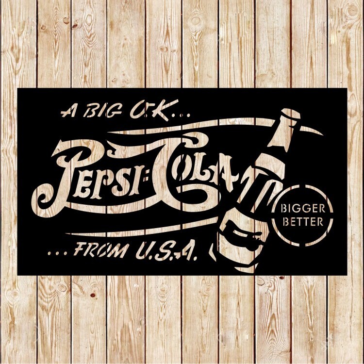 Drink Pepsi Cola Bottle Sign cutting file