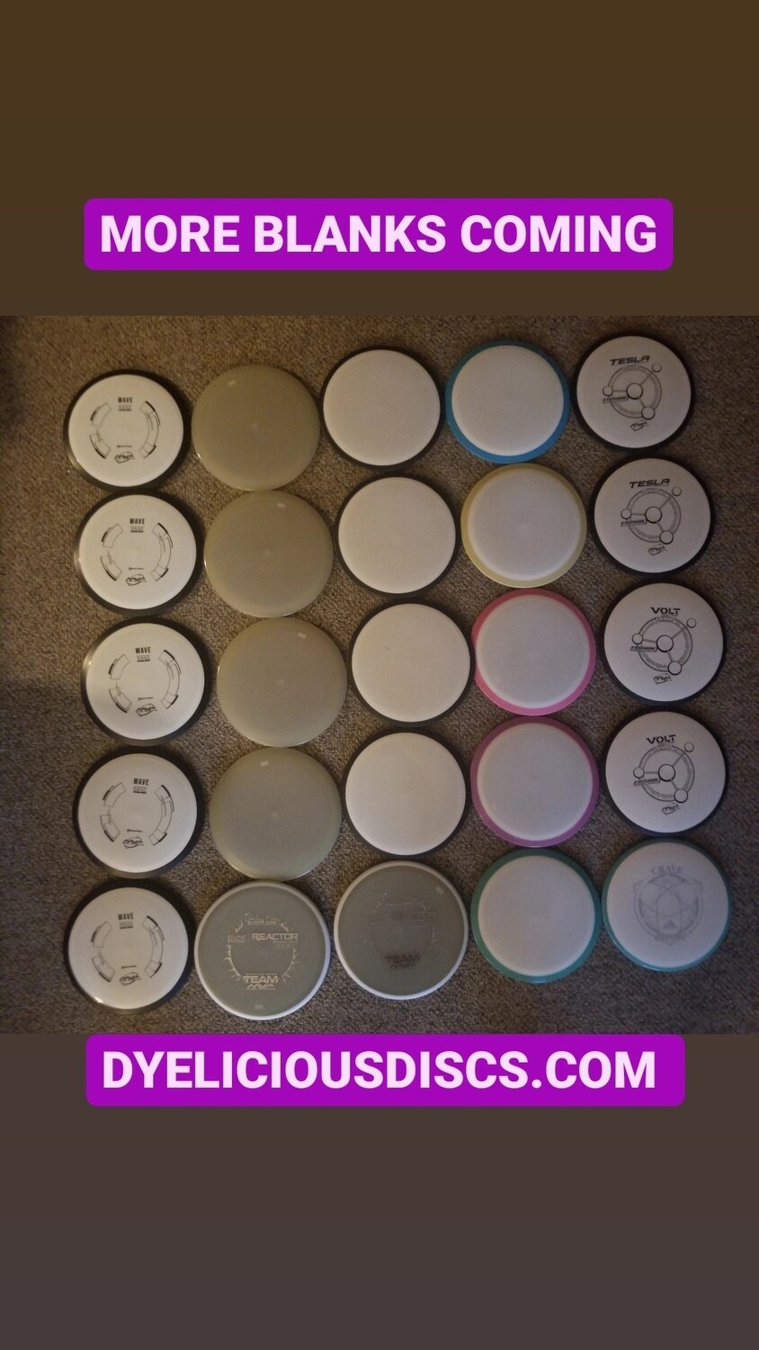 DYEING SECTION - WHITE DISCS, BLANK DISCS, PREMIUM DYEABLE DISCS, MINIS ...