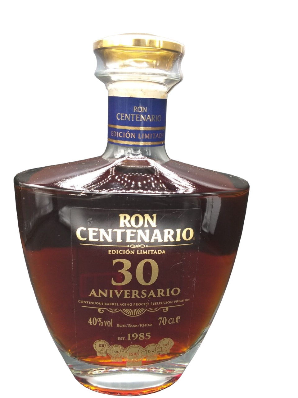 Ron Centenario 30 Aniversario Costa Rica 40% VOL. -Edicion Limitada ...