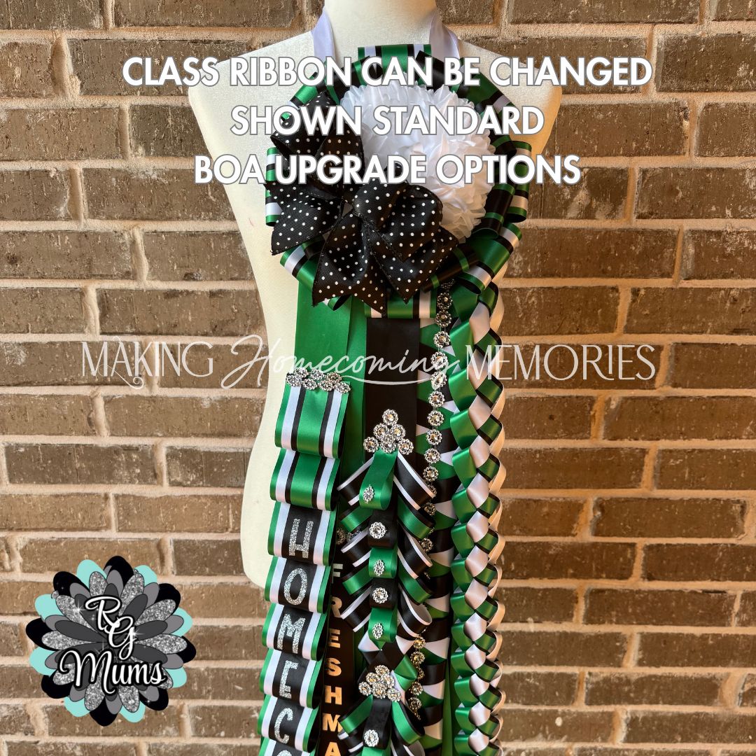 RG Designer Traditional Single 6.5" Mum - Green, Black & White