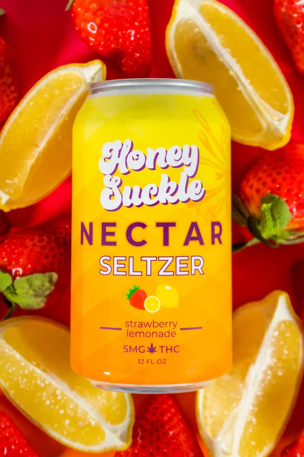 Honey Suckle Nectar Seltzer Strawberry Lemonade 5mg D9 - 24 pk