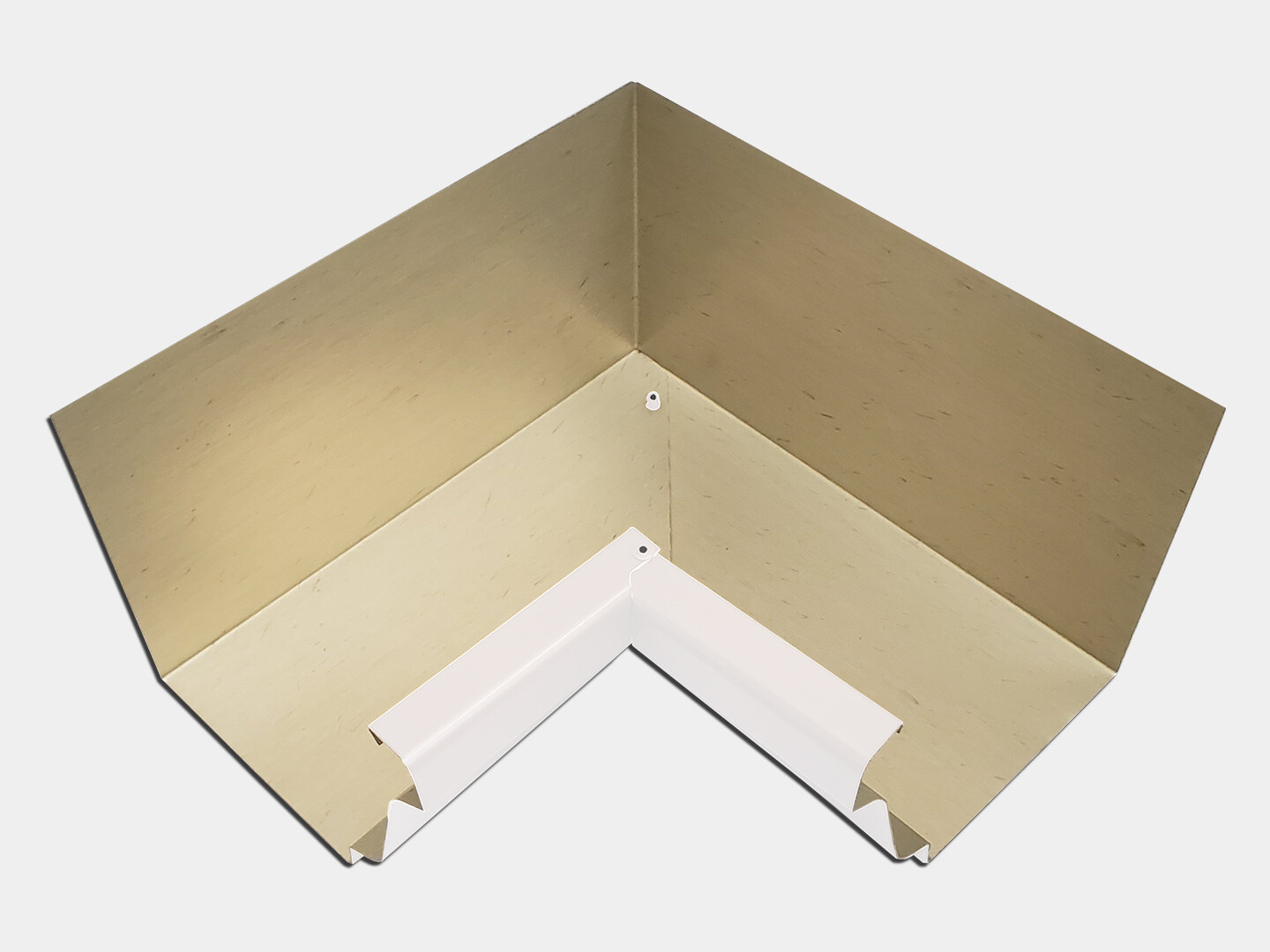 Aluminum 0.032" Kynar K-Style Gutter Inside Miter - KM