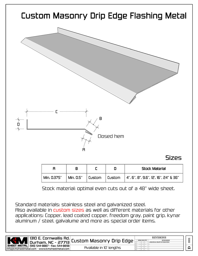Masonry Drip Edge