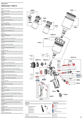 SATA Mini Jet Components (1~4 & 4400)
