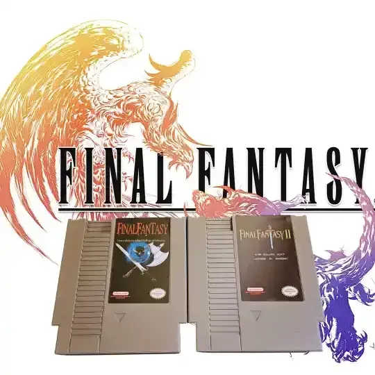 Final Fantasy 1 & 2 - NES Game Cartridges