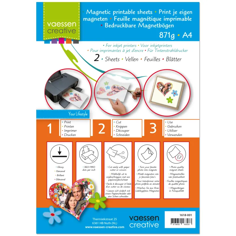 Magnetic Printable Sheets 871g 2pcs A4