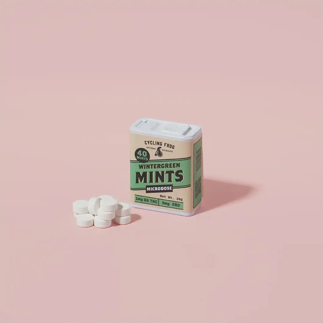 Cycling Frog: Wintergreen Mints - 1mg THC + 5mg CBD (40ct) | THC ...