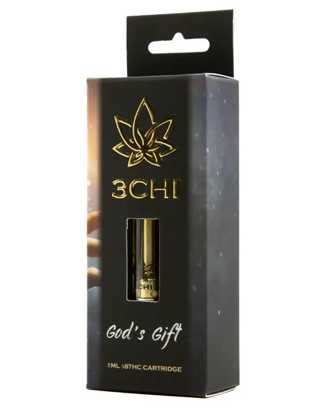 3Chi: God's Gift Indica Delta 8 THC Vape Cartridge 1g - Online Cannabis ...