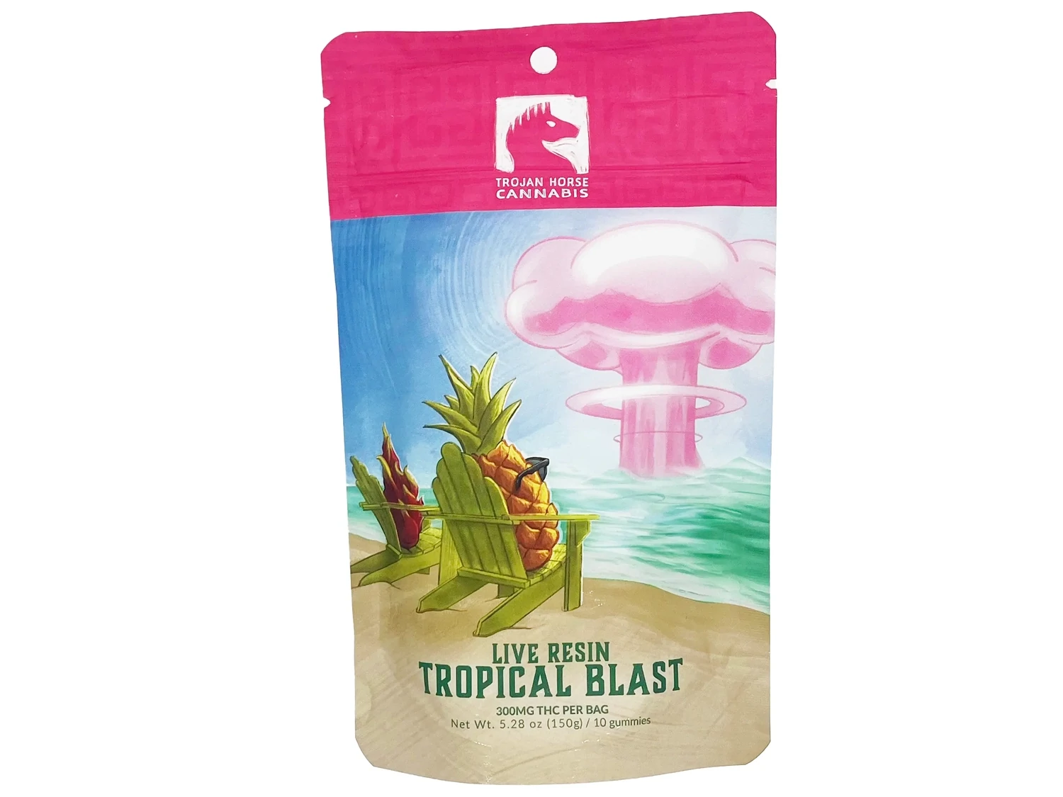 Trojan Horse Cannabis: 30mg THC Live Resin Tropical Blast Gummies ...