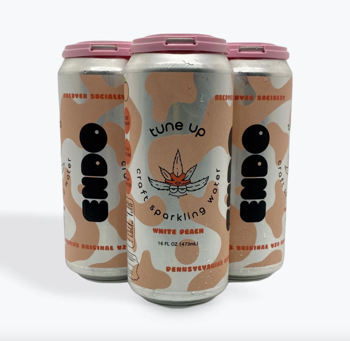 Endo White Peach 16oz CBD:THC Tune Up Sparkling Water (4-pack ...