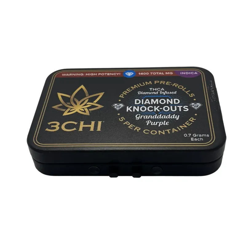 3Chi: Granddaddy Purple THCa Diamond Knock Out Prerolls - Indica ...