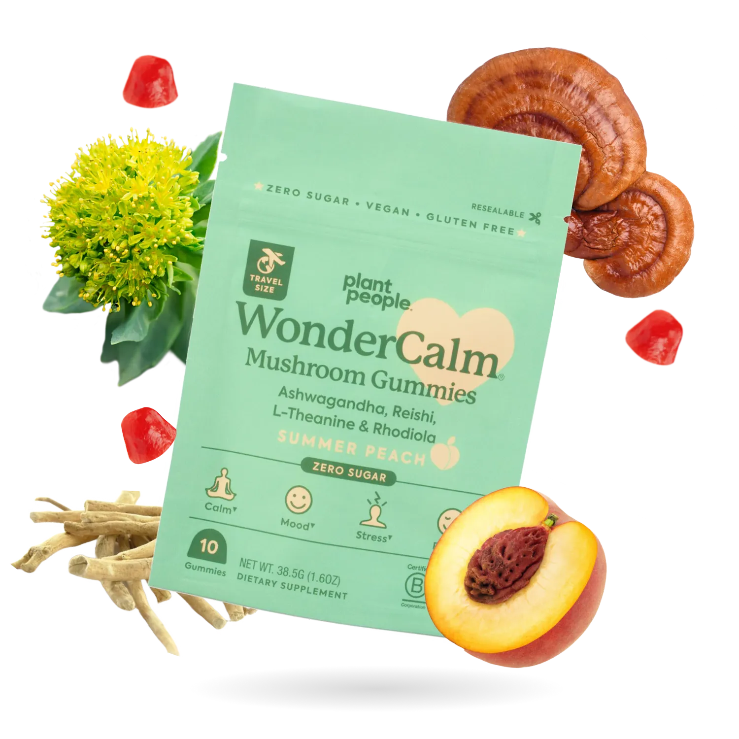 Plant People: WonderCalm Mushroom Gummies | 10ct - Wellness Info ...