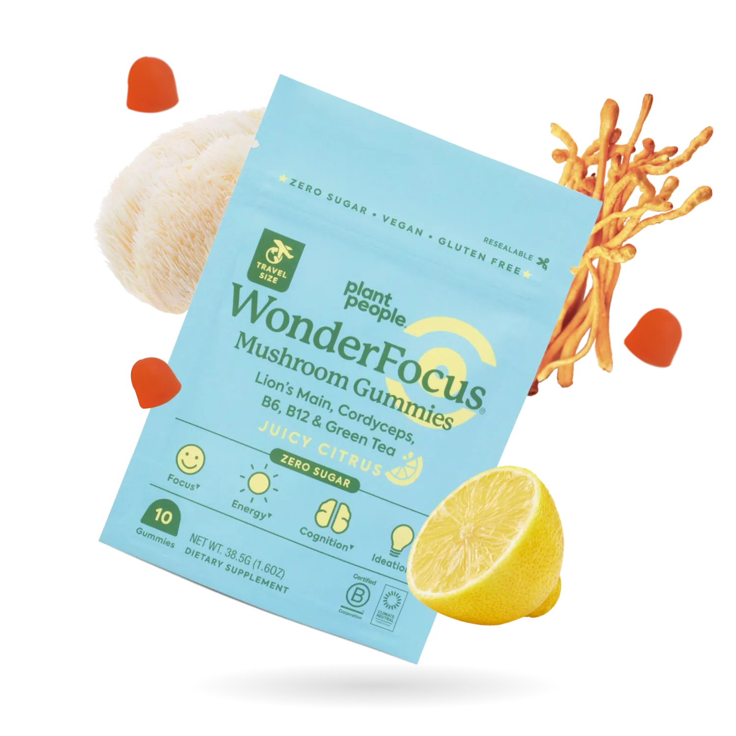 Plant People: WonderFocus Mushroom Gummies | 10ct - Merch - Nurse Wellness