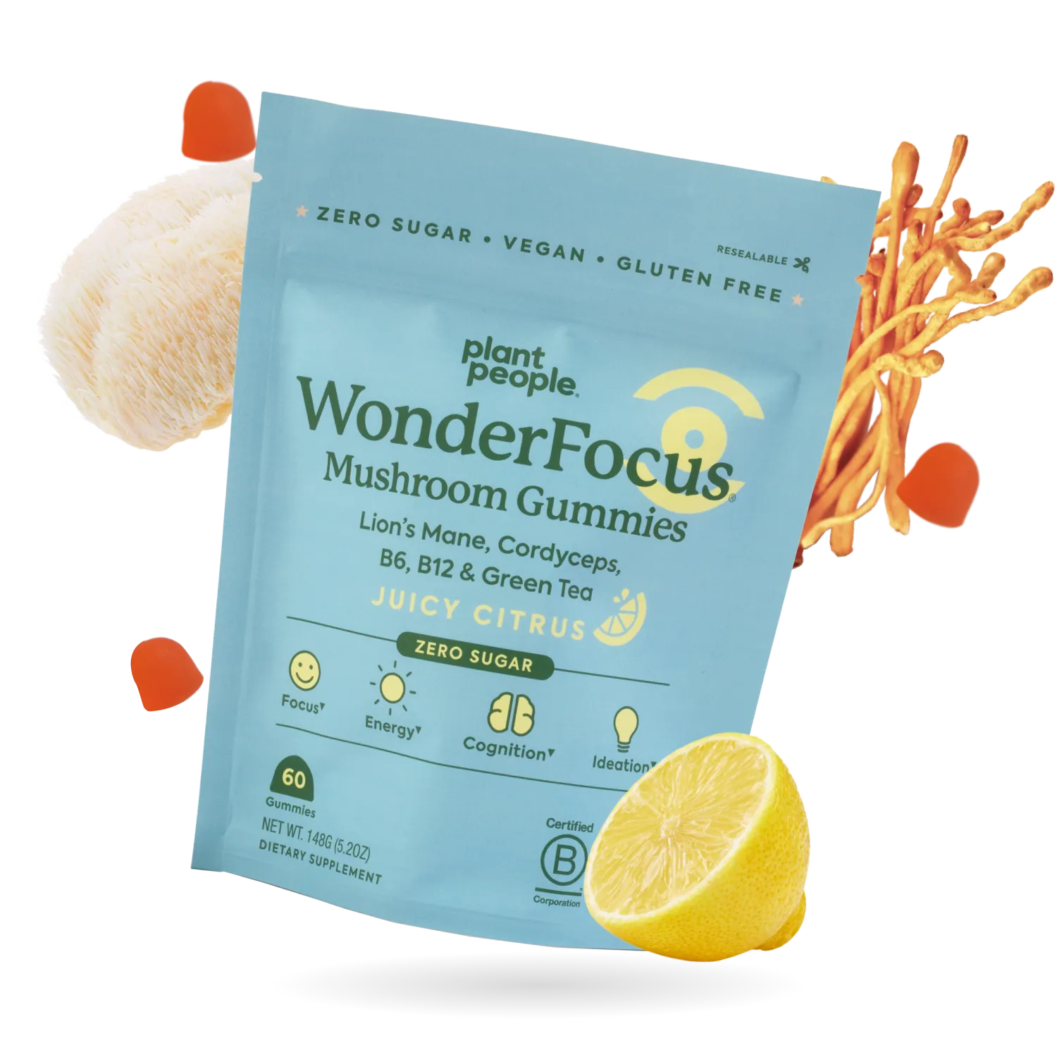 Plant People: WonderFocus Mushroom Gummies - Wellness Info - Nurse Wellness