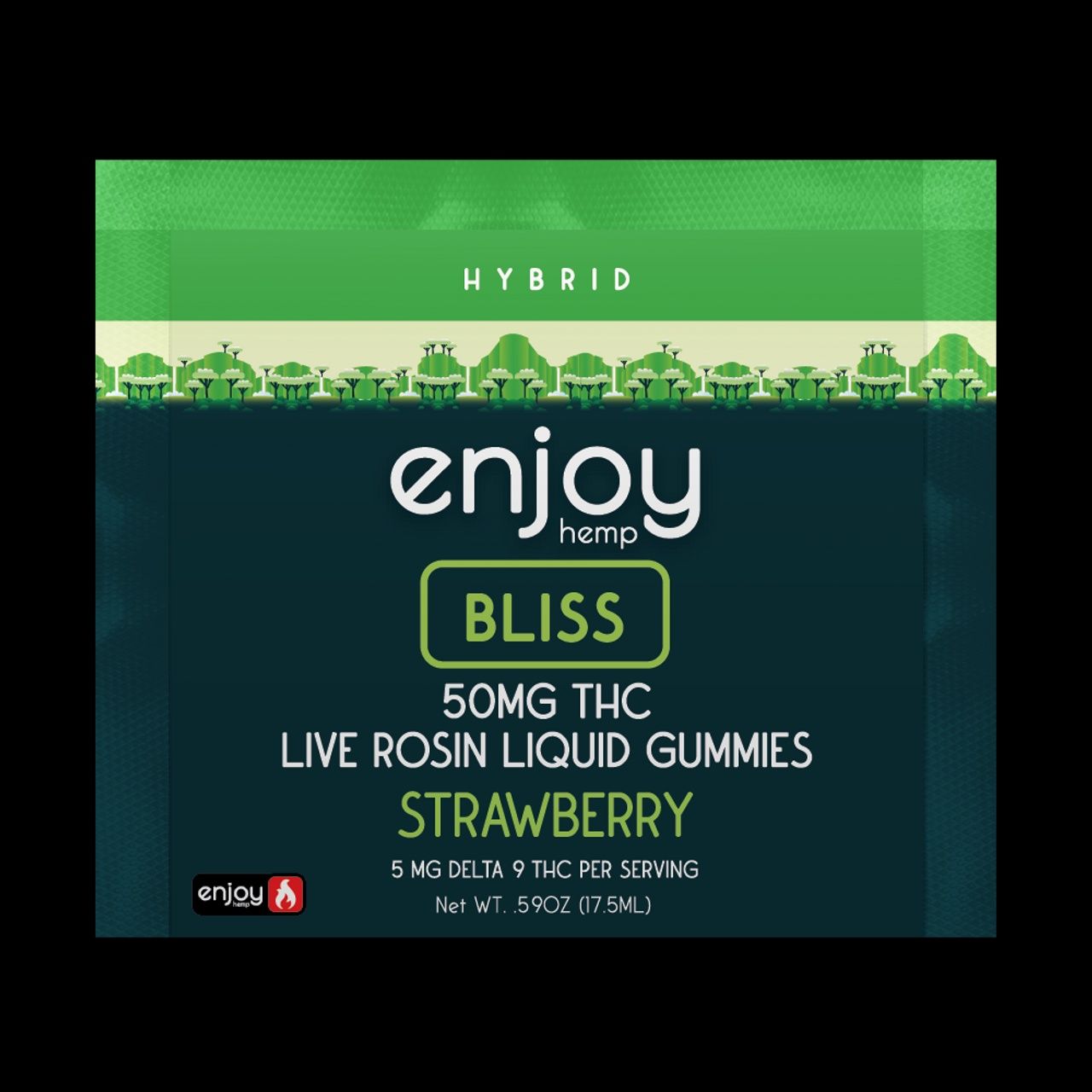 Enjoy: 50mg THC Bliss Hybrid Liquid Gummies Strawberry - Nurse Wellness ...