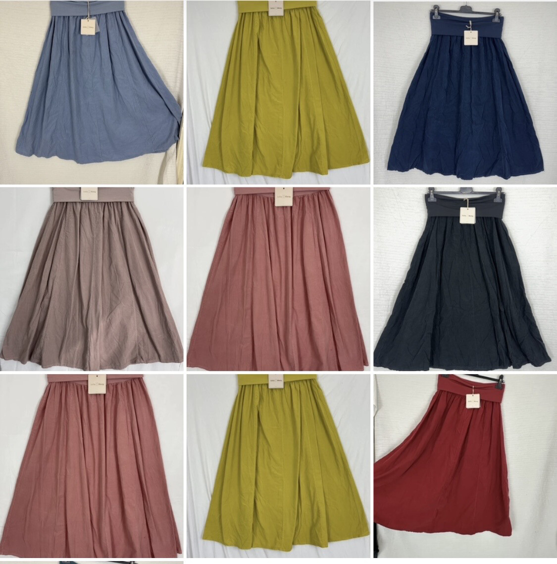 Julia Wang Feincord Rock Lang Rosa