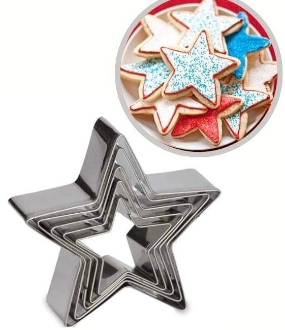 Star Shape cookie cutters 5pcs