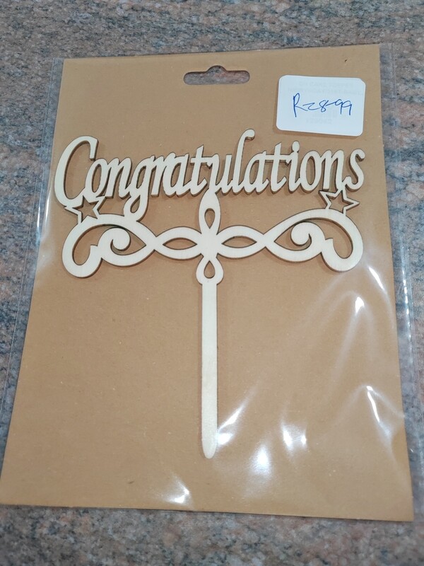 Congratulations cake topper