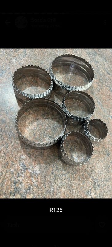 Scones cutters stainless steel set of 6