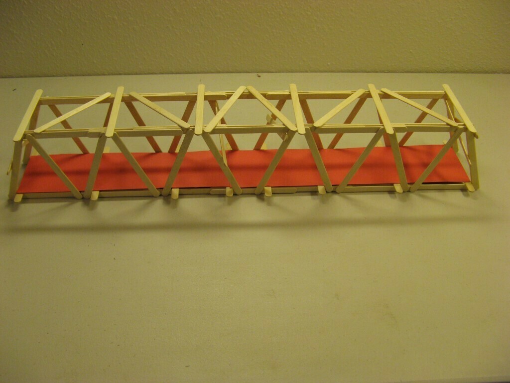 Pratt Truss Bridge Out Of Popsicle Sticks
