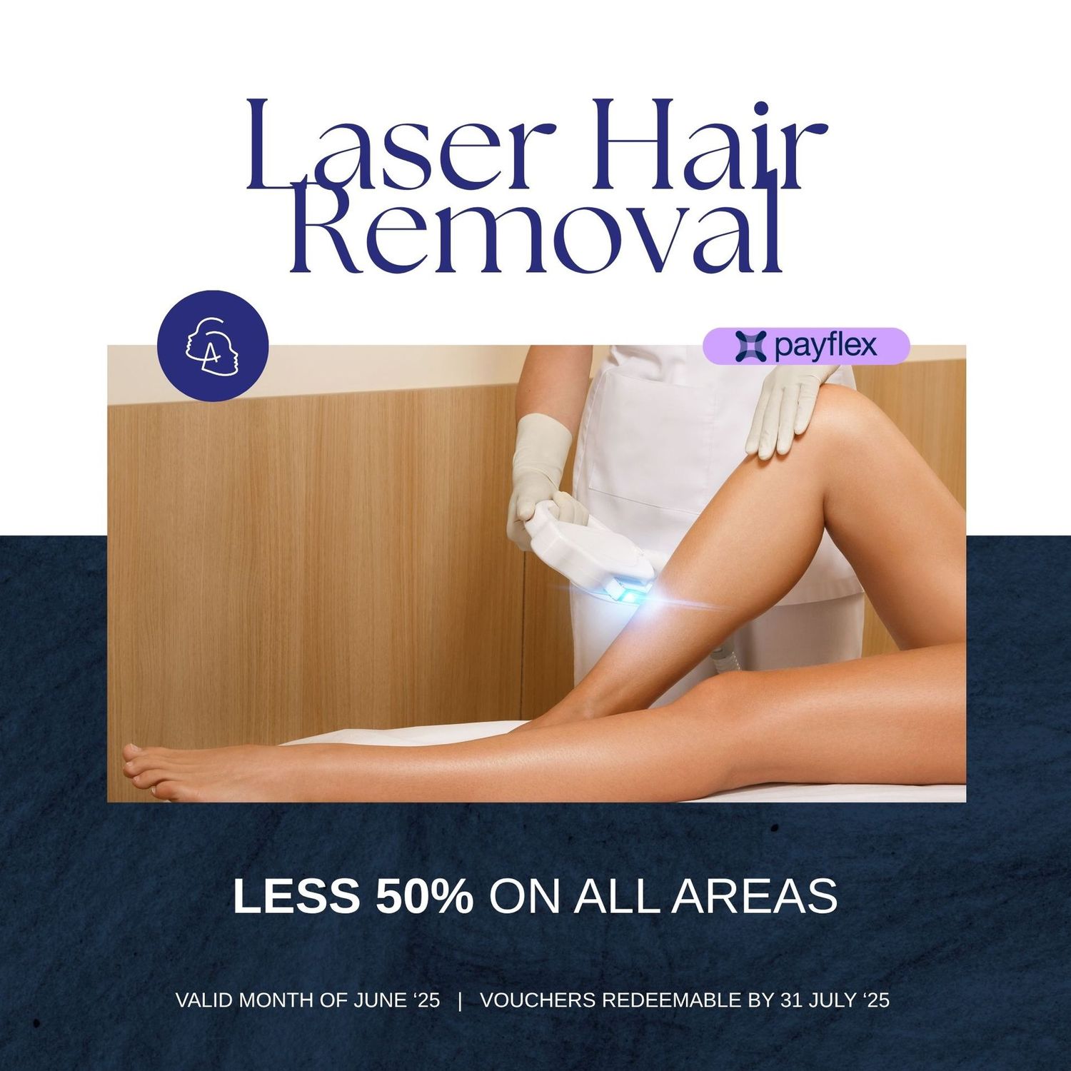 Half Face - Laser Hair Removal