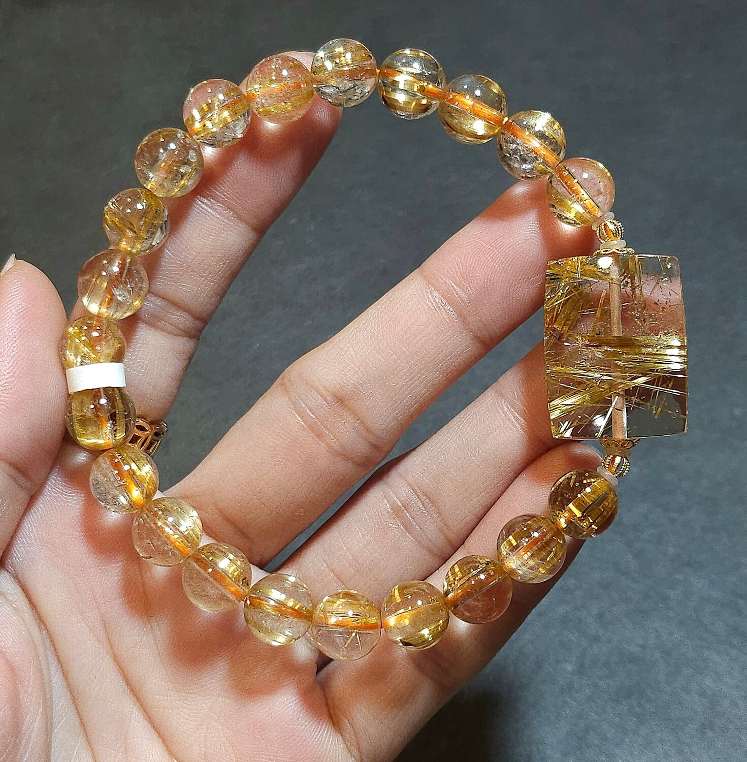 Natural Golden Ruti 18K