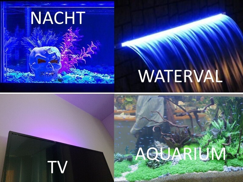 AquaRoyal LED armatuur (RGB) - 19 CM 1.5W IP 68 waterdicht!