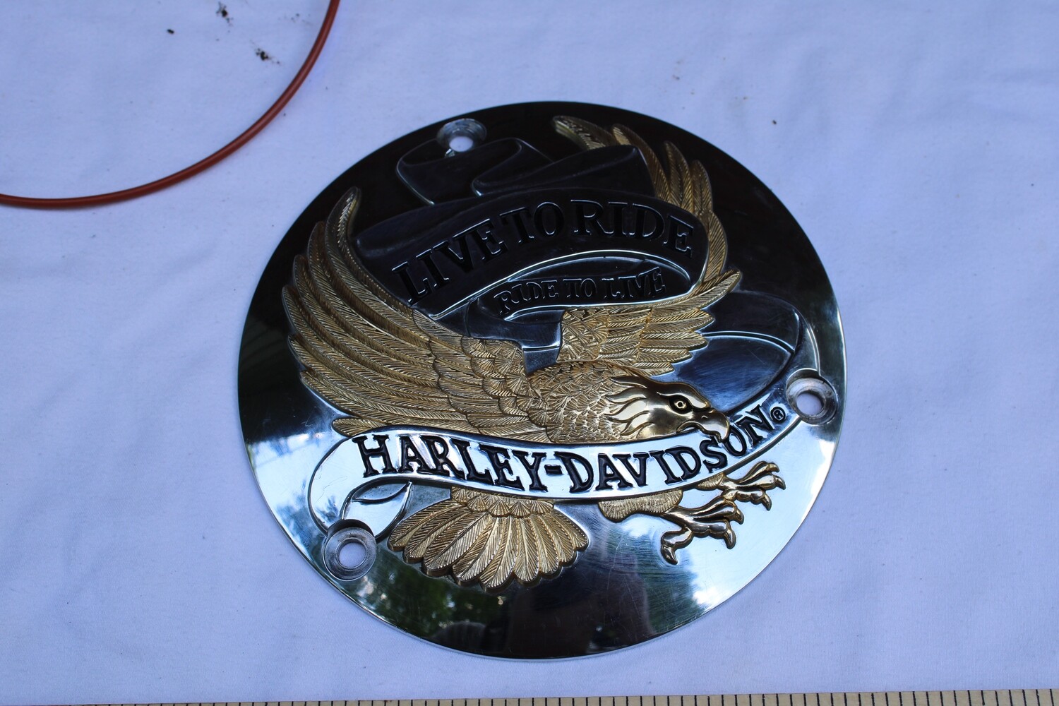 Live To Ride GOLD Harley-Davidson Derby Cover #25391-90T Fits 1970-98 ...