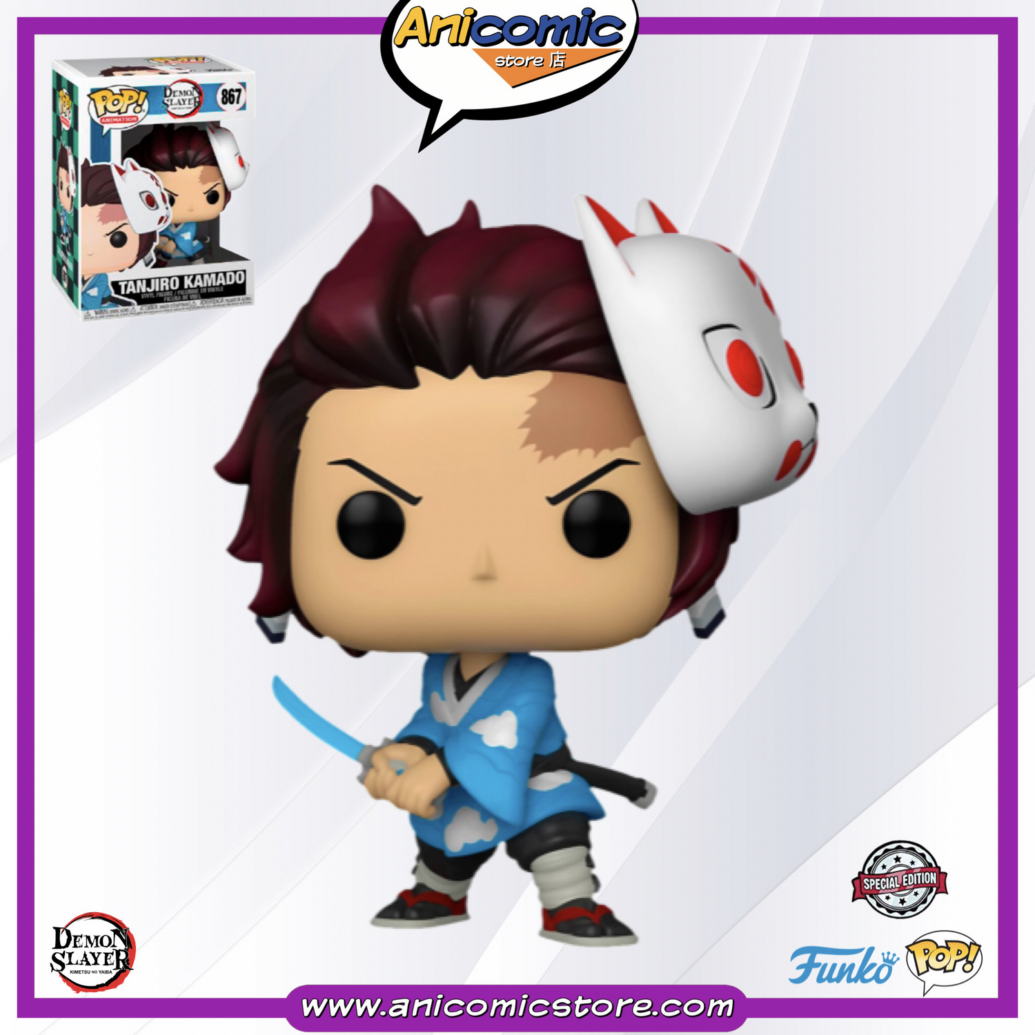 Funko Pop Tanjiro w/mask - Special Edition - Demon Slayer