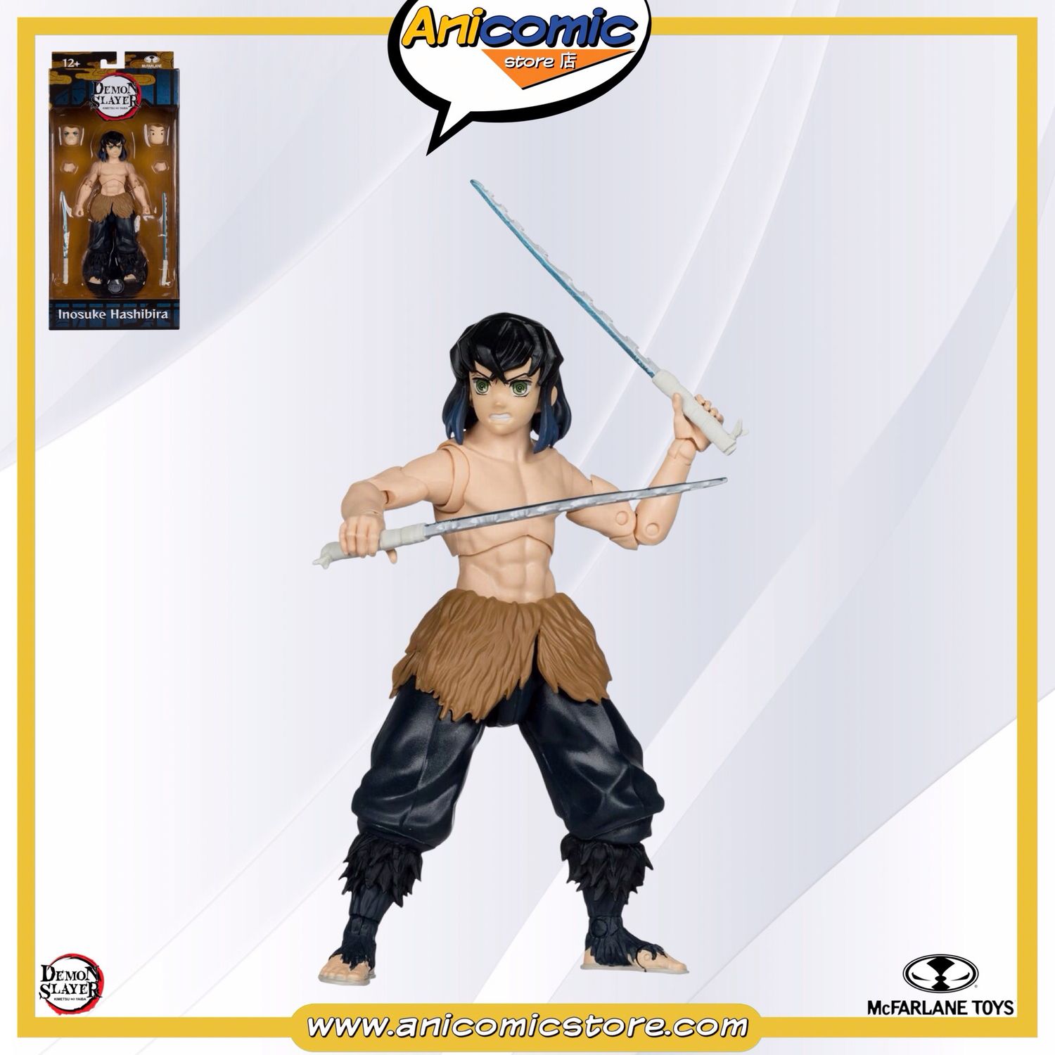 McFarlane Toys Inosuke Hashibira unmasked - Demon Slayer