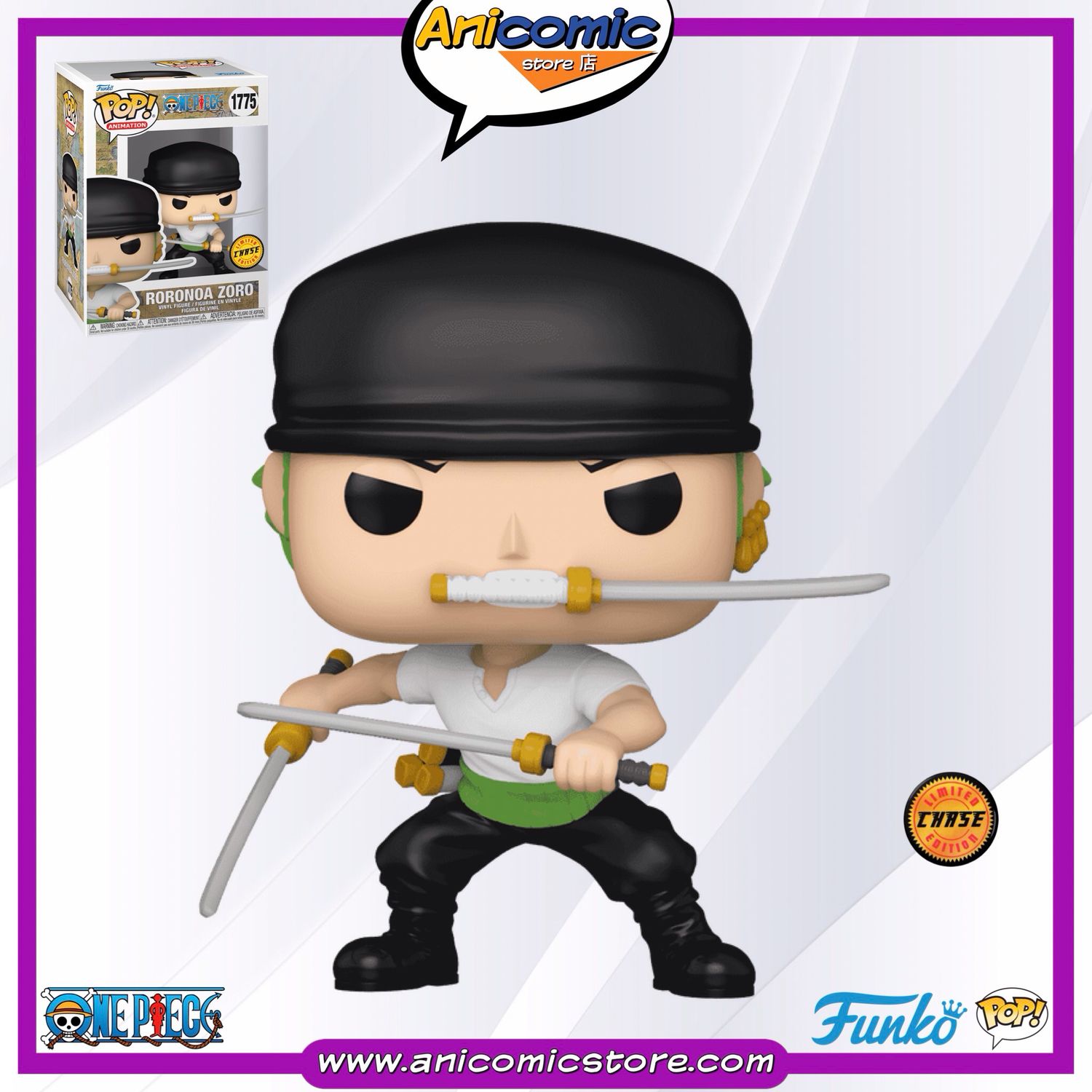 Funko Pop Roronoa Zoro with swords - Chase Edition - One Piece