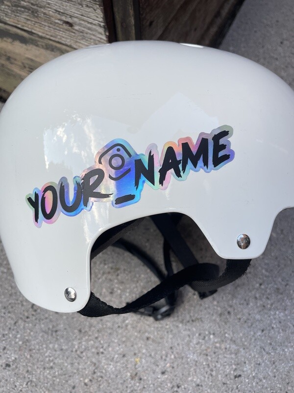 Custom Holographic Scooter Helmet Sticker