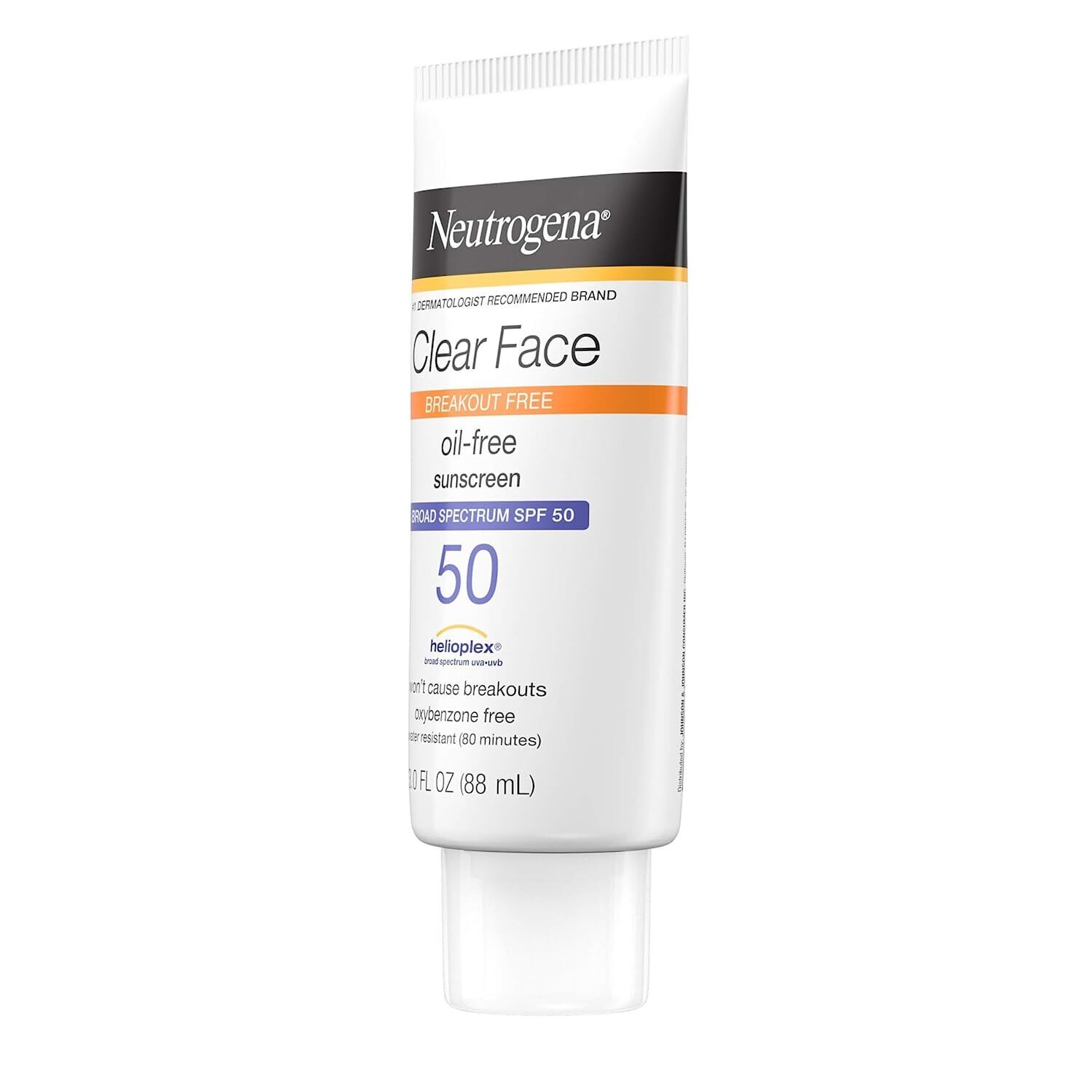 Clear Face Oil-Free Broad Spectrum Sunscreen, SPF 50, 3.0 fl oz