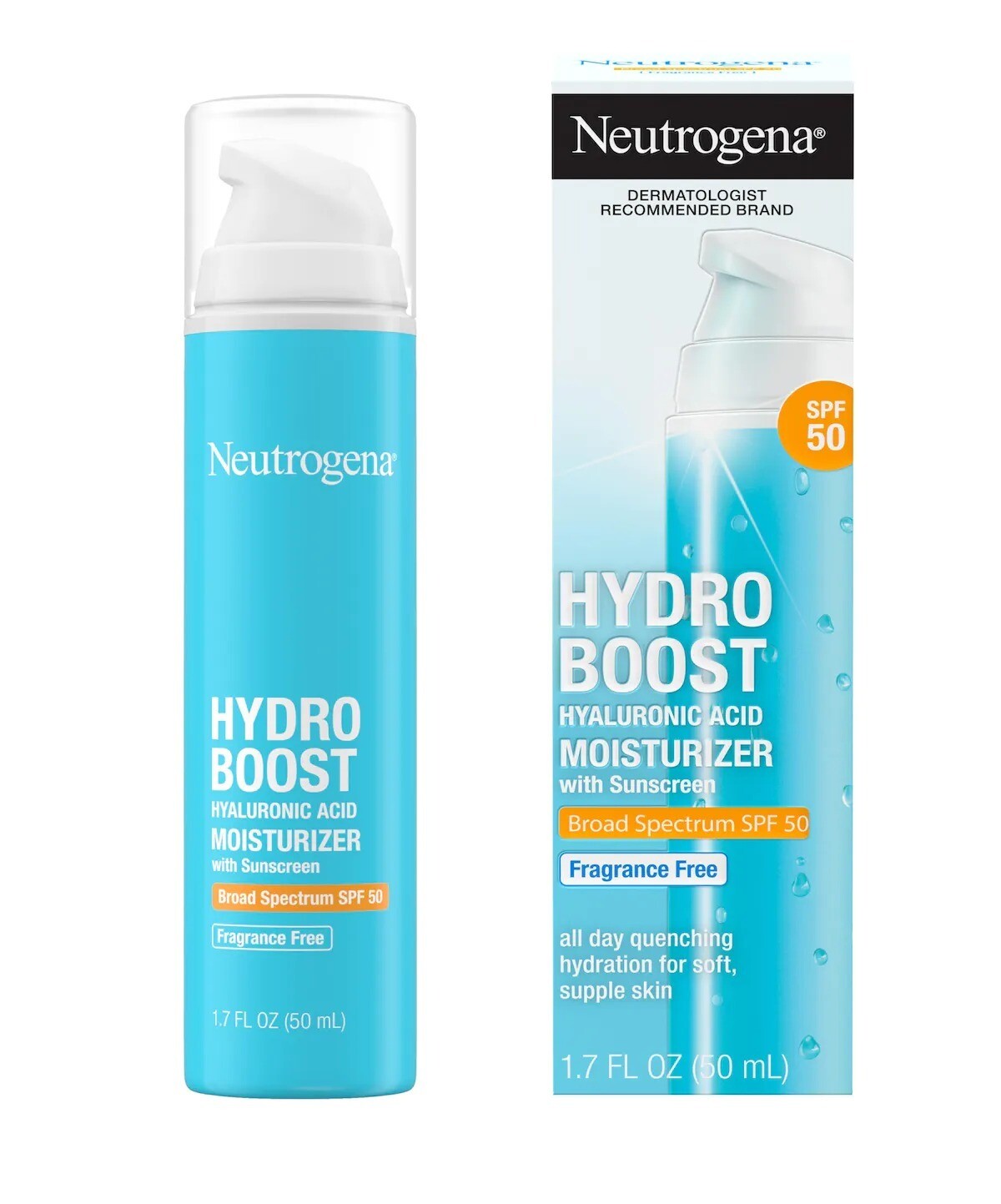 Crema con Protector Solar con ácido hialurónico, SPF 50, 7.8 oz