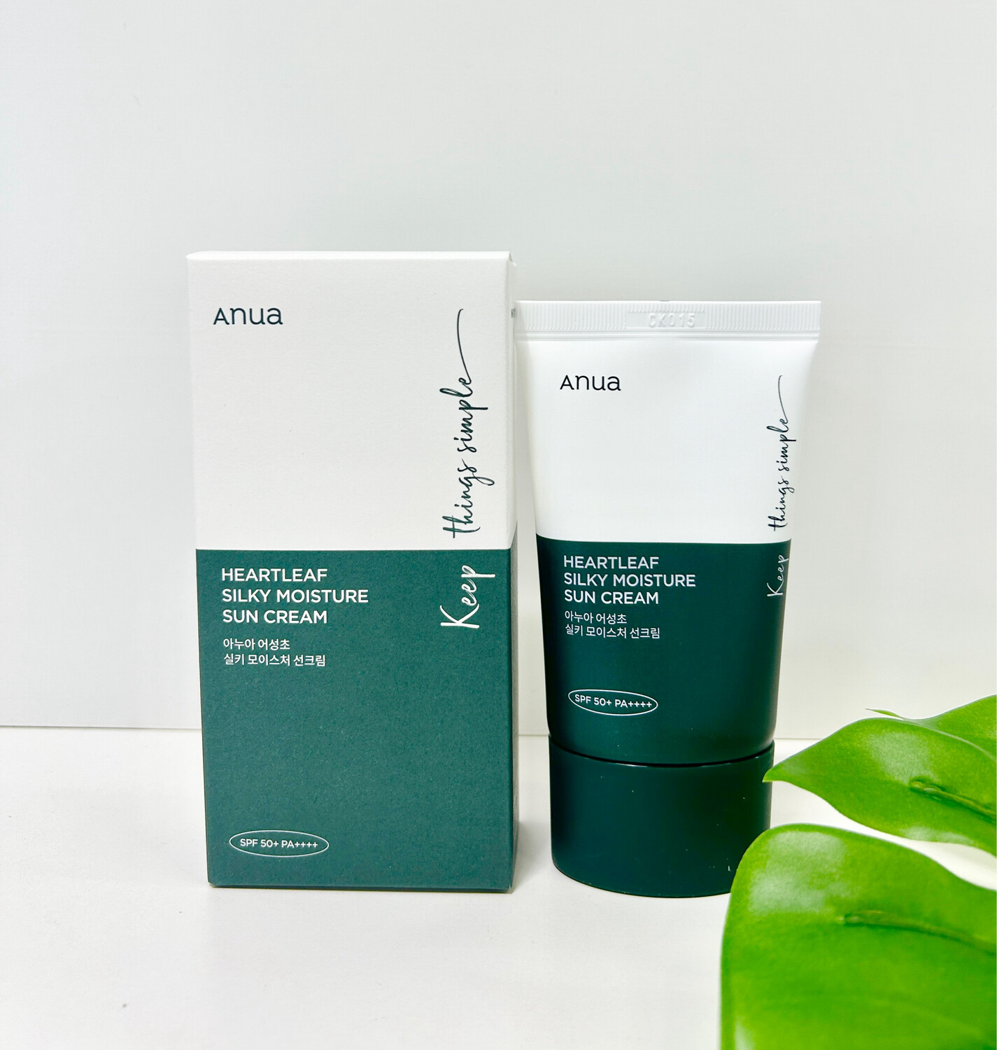 anua heartleaf silky moisture sun cream 50ml