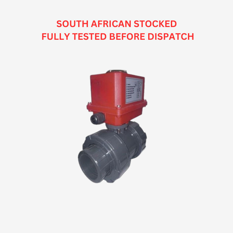 POM20 Motorized PVC/PPH - BSP Threaded Ball Valves (DN25 to DN50)