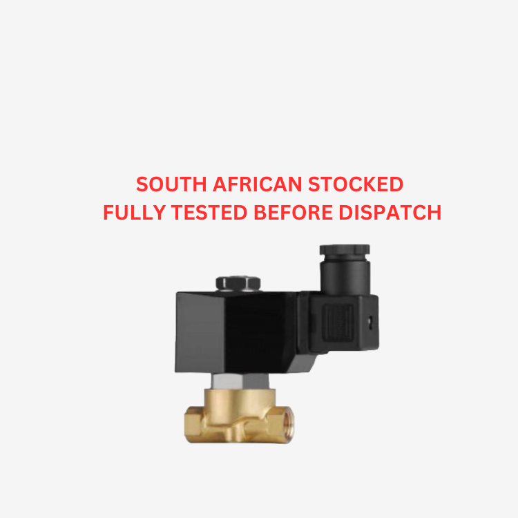 PZA22 1/4" High Flow Rate, Normally Closed, Brass Solenoid Valve