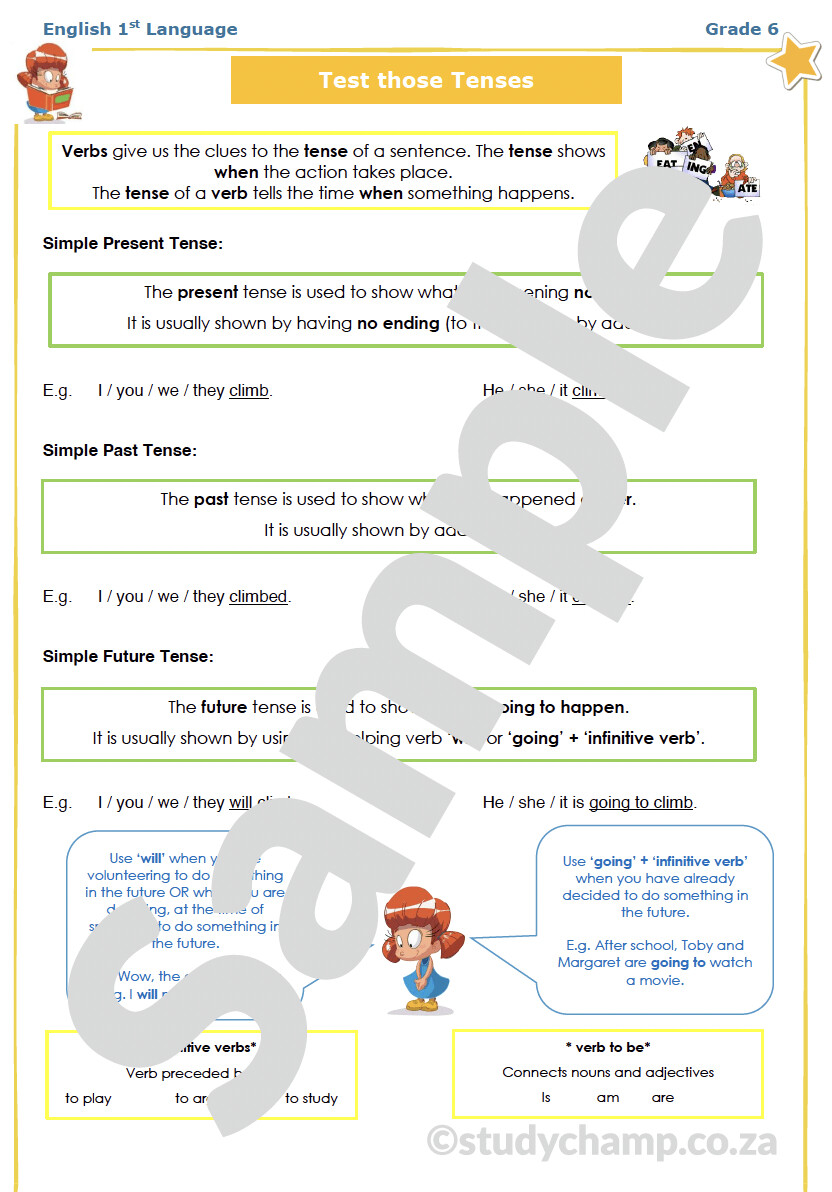 Grade 6 English Worksheet Tenses Of The Verb Grade 6 English Worksheet Tenses Of The Verb