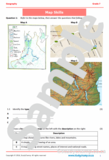 Grade 7 Geography Worksheet: Map Skills