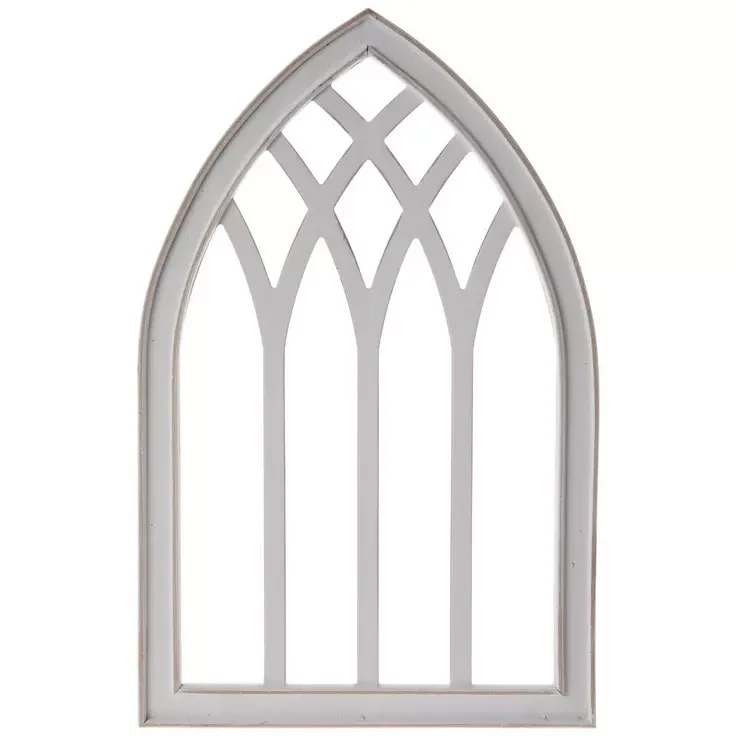 White Cathedral Window Wall Decor