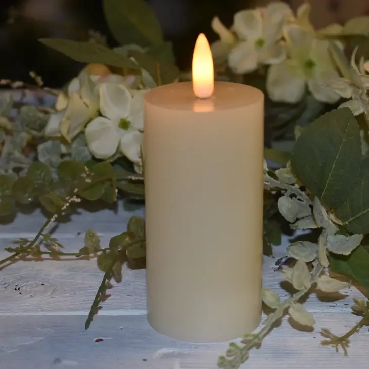 Cream Realistic Flame Votive Candle
