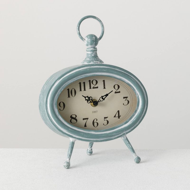 Antique Blue Table Clock