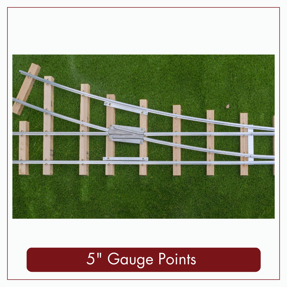 5" Gauge Points - Right Hand Turn - for 5/8” x 5/8” Rail